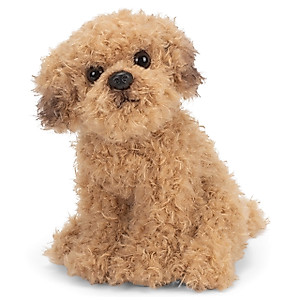 DEMDACO Labradoodle Dog Golden Brown 10 inch Children's Soft Plush Stuffed Animal Toy