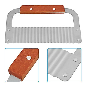 Soap Cutter, Hardwood Handle Wavy Slicer Cutter Vegetable Soap Molds Crinkle Slicer Cutter Cutting Tool for Kitchen