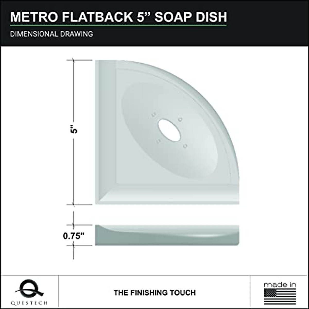 Questech Décor 8 Inch Corner Shower Shelf and 5 Inch Shower Caddy Soap Dish, Metro Flatback Wall Mounted Bathroom Shower Organizer, Oil Rubbed Bronze Finish