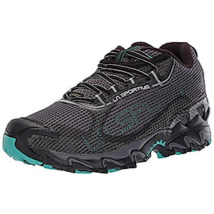 La Sportiva Womens Wildcat 2.0 GTX Trail Running Shoes, Carbon/Aqua, 6.5