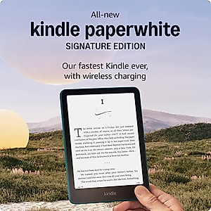 All-new Amazon Kindle Paperwhite Signature Edition (32 GB) – Our fastest Kindle with auto-adjusting front light, wireless charging, and weeks of battery life – Metallic Jade