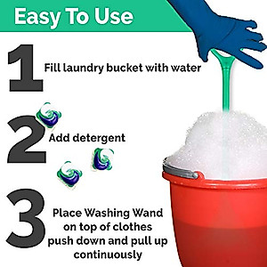 washOTG Portable Washing Machine – Durable & Waterproof Clothes Washing Wand – Mobile Clothes Washer that’s Perfect for Washing Clothes while Camping, Hiking, Traveling – Green Mobile Hand Washer