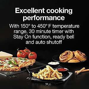 Proctor Silex Simply Crisp Toaster Oven Air Fryer Combo with 4 Functions Including Convection, Bake & Broil, Fits 6 Slices or 12” Pizza, Auto Shutoff, Black (31275)