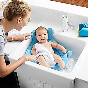 Skip Hop Baby Bath Tub, Newborn Softspot Sink Bather, Moby, Blue