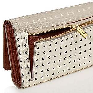 Fossil Women's Logan Leather RFID-Blocking Flap Clutch Wallet