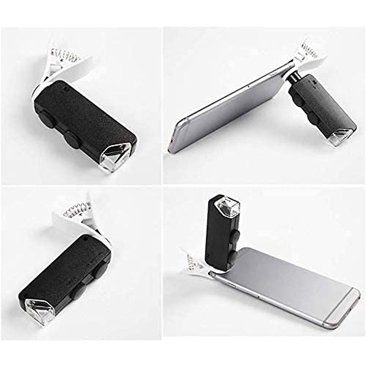 Magnifier Magnifying Glass Hd 60x 100x Magnifying Lens Handheld Magnifiers with Mobile Phone Holder Portable Reading Jade Identification Magnifying Mirror