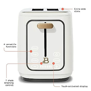 2 Slice Touchscreen Toaster, White Icing by Drew Barrymore