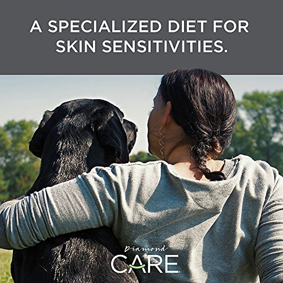 DIAMOND CARE Grain-Free Formulation Adult Dry Dog Food for Sensitive Skin Specially, Itchy Skin or Allergies Made with Hydrolyzed Protein from Salmon 25lb
