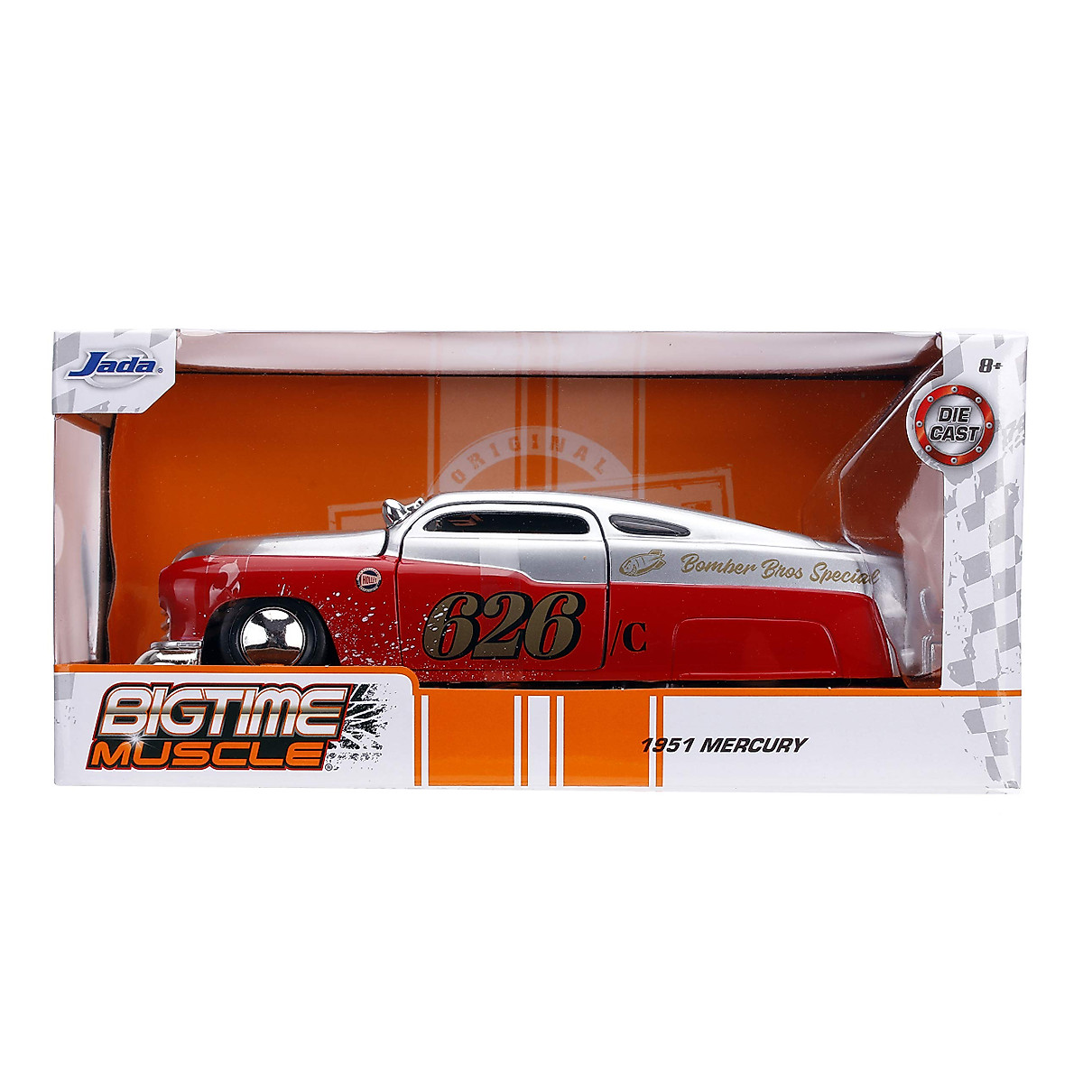 Jada Bigtime Muscle 1:24 1951 Mercury Coupe Die-cast Car Red, Toys for Kids and Adults