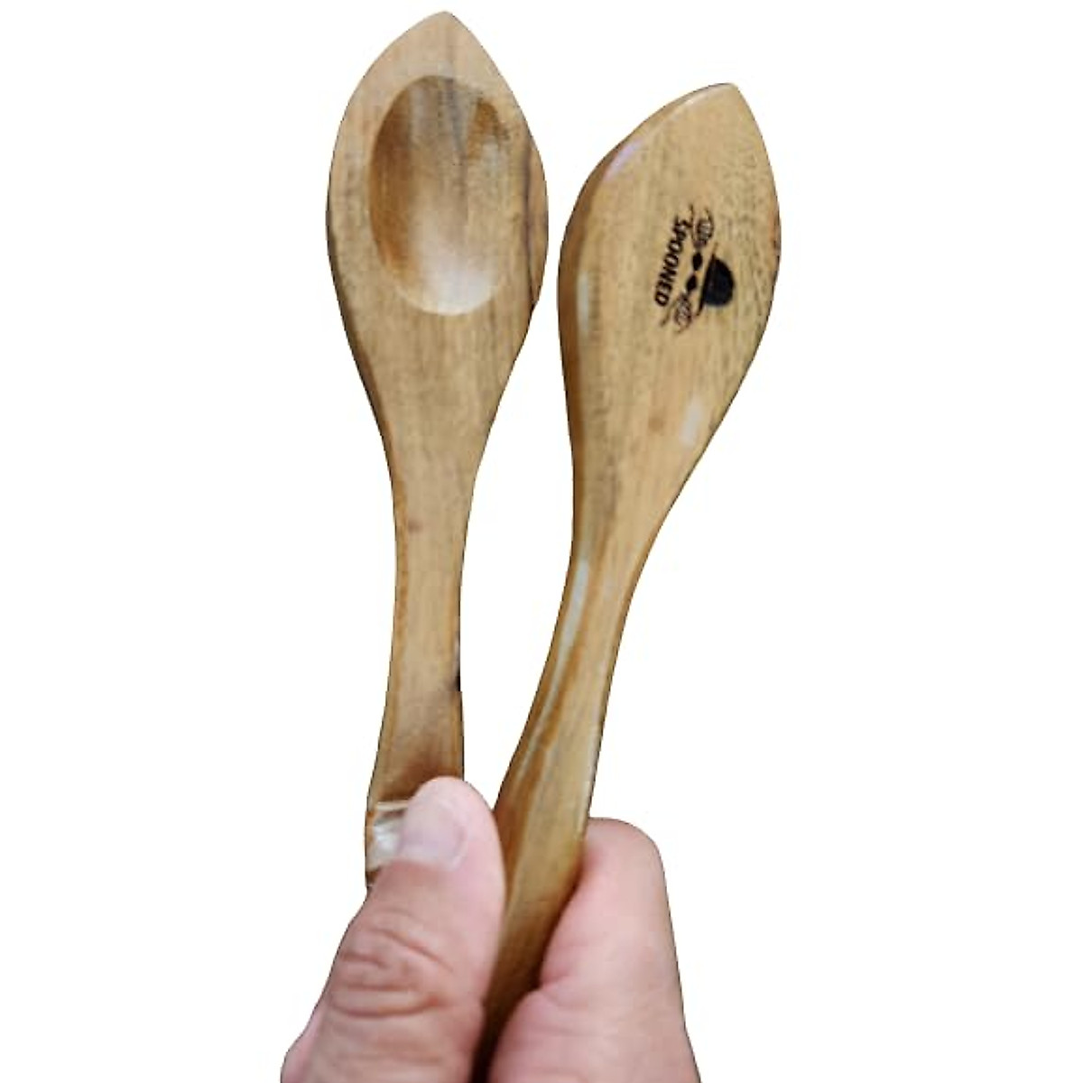 Wooden Musical Spoons - Hand Percussion - Appalachian Folk Instrument (Brown)