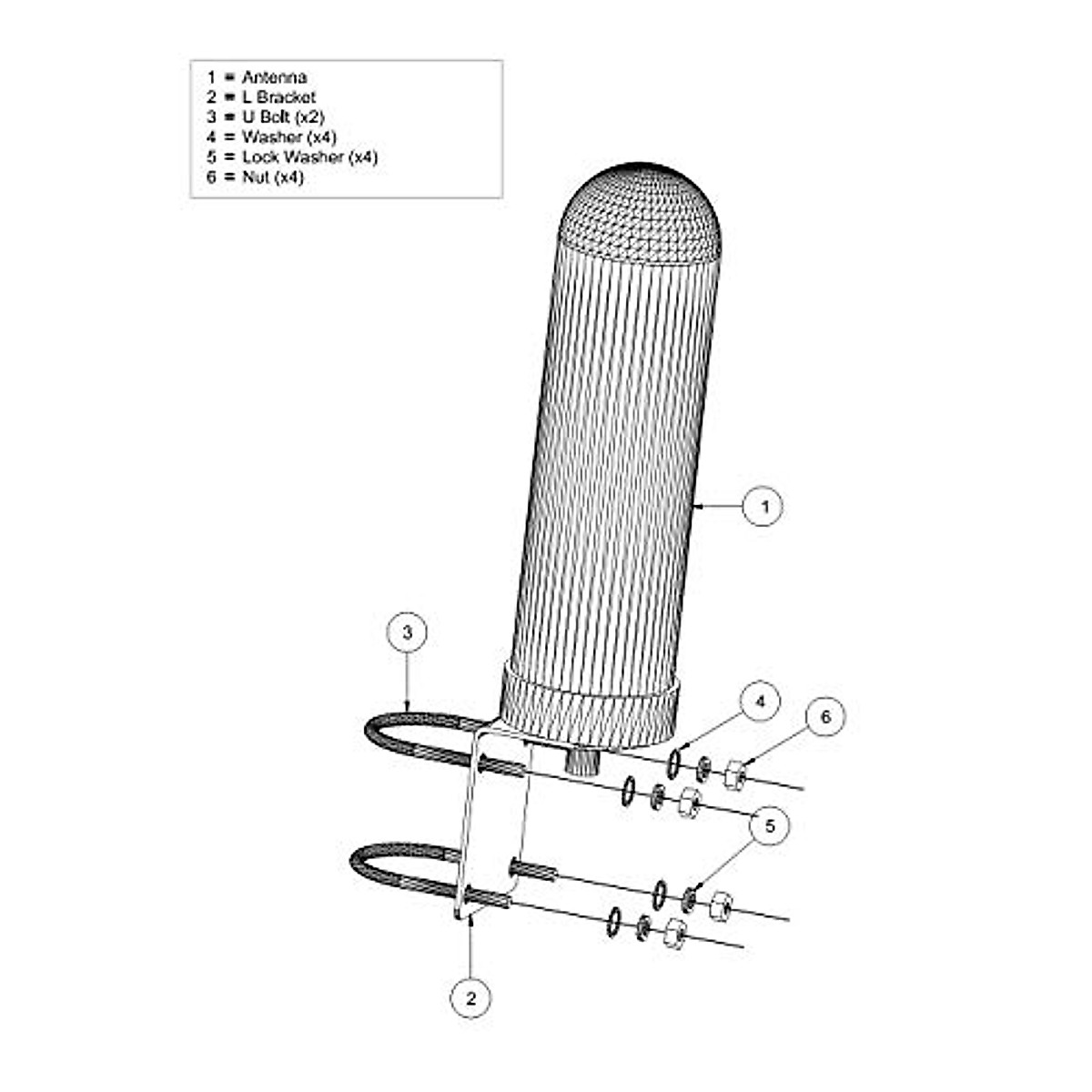Proxicast High Gain 10 dBi Universal Wide-Band 4G / LTE, 5G & WiFi Omni-Directional Outdoor Pole/Wall Mount Antenna for Verizon, AT&T, T-Mobile (ANT-126-002)