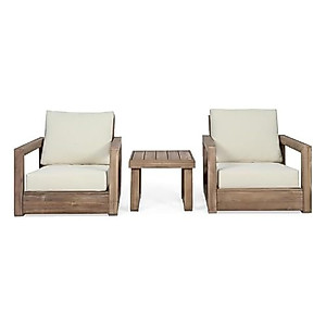 Noble House Westchester Outdoor Loveseat Set w/Coffee Table Brown