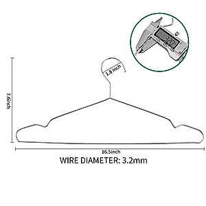 WYCQKL 40 Pack Coat Hanger and 30 Pack Hangers 16.5in