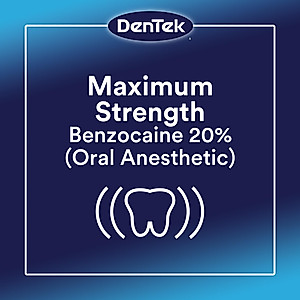 DenTek Instant Oral Pain Relief Maximum Strength Kit for Toothaches | 50 Count