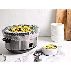 PanSaver Slow Cooker Liners with a Sure Fit Band, 4 Count, fits 3 qt to 6.5 qt