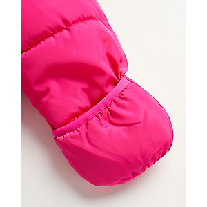 Steve Madden Baby Girls’ Pram Snowsuit – Sherpa Lined Snow Pram Bunting (3-24M), Size 12 Months, Mauve Pink Blush