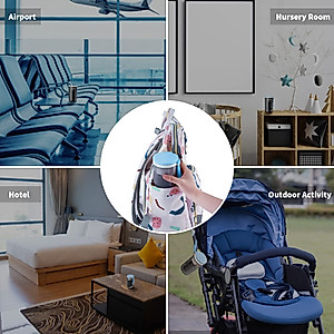 Travel Bottle Cleaner Kit, Silicone Baby Bottle Brush Set with Bottle Brush, Drying Rack, Nipple Brush,Straw Brush,Soap Dispenser, Portable Baby Bottle Brush Cleaner for Home and Travel,Blue