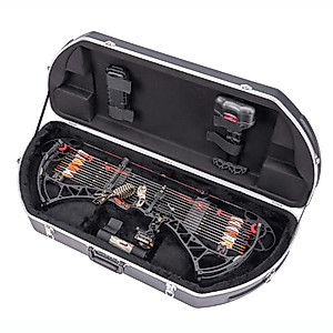 SKB Cases Hunter Series Portable Bow and Arrow Crossbow Case with ABS Hard Plastic Shell Exterior and Comfort Grip Handle, Black
