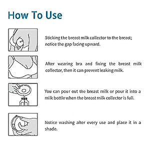 Breast Milk Leaking Storage Collection Shell Nursing Mom for Breastfeeding Nipple Cups Reusable Washable(2 Pack)