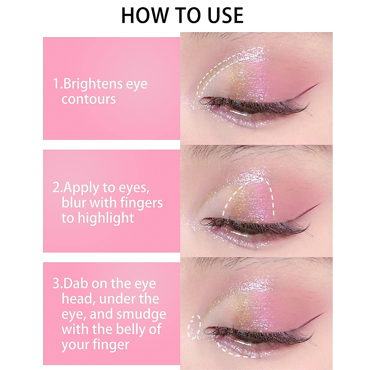 LYSdefeu Glitter Eye Shadow Set - 3Pcs Shimmer Metallic Chameleon Liquid Eyeshadow Kit, Lightweight Water Texture, Quick Drying Long Wearing Eyeshadow,Halloween Glitter Eye Makeup for Women Girl