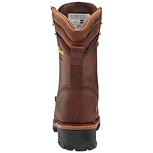 Thorogood Logger Series 9” Waterproof Insulated Steel Toe Work Boots for Men - Premium Leather with 400g Thinsulate and Vibram Slip-Resistant Heel Outsole, Trail Crazyhorse - 9.5 XW US