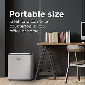 BLACK+DECKER 1.2 Cu. Ft. Compact Upright Freezer, Mini Deep Freeze with Full-Width Wire Shelf