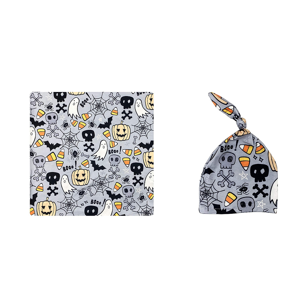 Giggle Angel Baby Receiving Blanket Halloween Swaddle Blanket Infant Wrap Set (Spider 1)