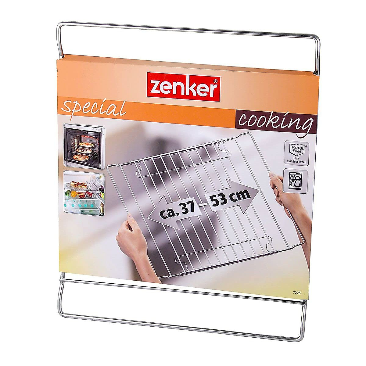Zenker "Special Cooking" Adjustable Oven Rack, Silver, 14.57-22.44 x 12.80"