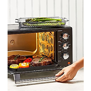 PowerXL Air Fryer Grill 8 in 1 Roast, Bake, Rotisserie, Electric Indoor Grill (Black Deluxe)