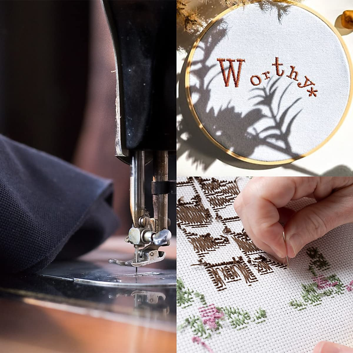 72Pcs 36 Colors Sewing Thread Set with Matching Prewound Bobbin Threads with Case, 550 Yards per Polyester Thread, Popular Colors Sewing Threads for Hand & Machine Sewing