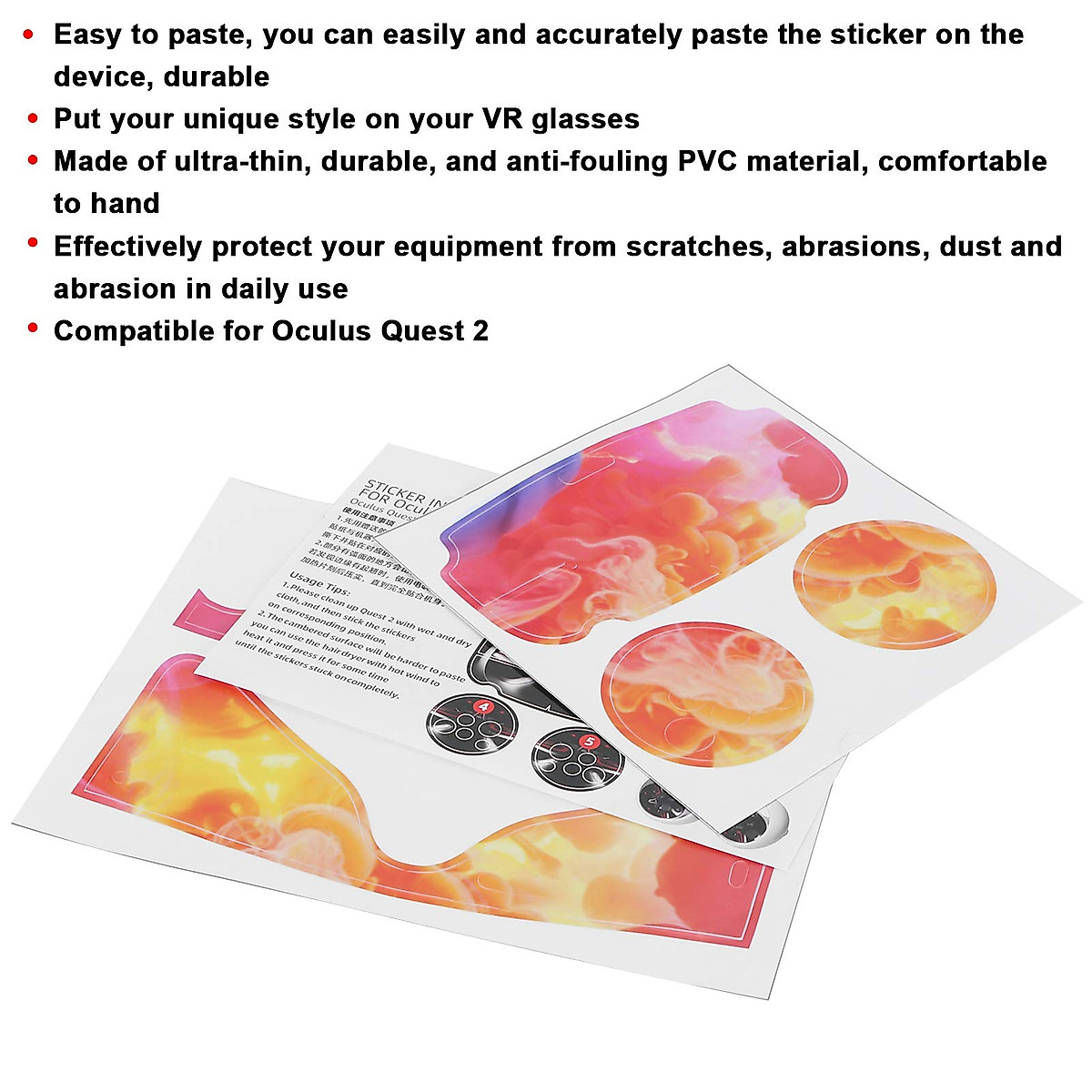 Entatial VR Controller Stickers, Dustproof VR Protective Sticker Anti Scratch Accurately Paste for Oculus Quest 2