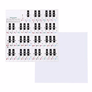 Keyboard or Piano Stickers, Really Useful Piano Poster Environmentally Friendly Transparent Piano Key Stickers for Piano Beginner(T to 31WM)
