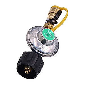 METER STAR QCC Propane Gas Grill Regulator 1/4" Quick Connect Cylinder Adapter and 12 Foot 1/4' Quick Connect Liquid Propane Hose Fitting Kit Elbow Adapter Only for Blackstone 17"/22" Griddle
