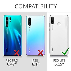 kwmobile Crossbody Case Compatible with Huawei P30 Lite - TPU with Silicone Coating Cover with Neck Cord Lanyard Strap - Dark Red/Black