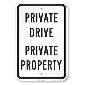 SmartSign "Private Drive - Private Property" Sign | 12" x 18" 3M Engineer Grade Reflective Aluminum
