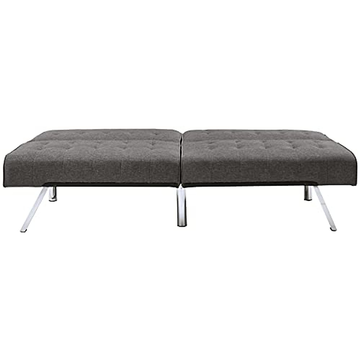 Signature Design by Ashley Sivley Modern Tufted Flip Flop Futon Sofa Bed, Dark Gray
