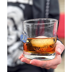 BenShot Guitar Rocks Glass - 11oz - HandCrafted Whisky Tumbler for Fathers Day or All-American Celebrations