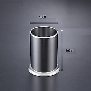 luzen 1PC Stainless Steel Kitchen Utensil Holder Chopsticks Spoons Forks Tableware Storage Organizer Drying Holder with Drain Holes for Kitchen Counter, Silver