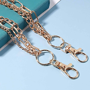 Yheakne Punk Pants Chain Layered Jeans Chain Gold Trousers Chain Wallet Pocket Chain Layered Wallet Chain Hip Hop Pants Chain Jewelry for Women and Men (Gold)