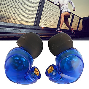 ASHATA for SE215 Wired Sound Isolating Earbuds Head, 1 Pairs of Pluggable Replacement Stereo Earphone Head for SE315 SE535 SE215, with MMCX Interface (Clear Blue)