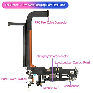 YWLRONG Dock Connector for iPhone 13 Pro Max Charging Port Flex Cable Replacement for iPhone 13 Pro Max USB Charger Dock Board Connector with Tools