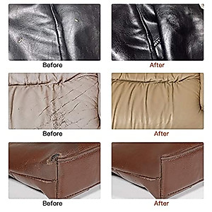 SEISSO 12 Colors Leather Vinyl Repair Kit for Furniture, Couches, Jacket, Sofa, Boat, Car Seat, Purse, Belt, Shoes, Scratch Filler Kit, Restore Bonded (12 Color Leather Repair Kit (12 PCS, 20ML/PC))