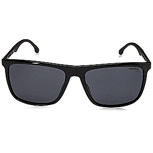 Carrera Casual Rectangular Sunglasses, Black, 57