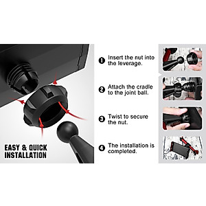 MoKo Headrest Phone/Tablet Car Mount, Adjustable Tablet Holder for 4-12.9" Devices, Fit with iPhone 16/Pro/Pro Max/Plus, iPhone 15/Pro/Plus/Pro Max, iPhone 14 Pro Max/14, iPad Air 4/Mini 6,Black