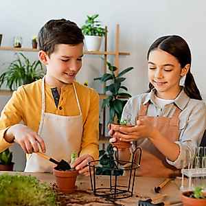 Wesiti 10 Pcs Round Hanging Flower Stand Balcony Planters Railing Hanging Metal Rack Fence Railing Planters Outdoor Balcony Flower Stand Shelf Container(10 Inch,Black)