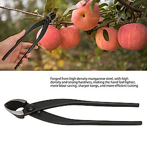Shanrya Bonsai Concave Branch Cutter, 11in Length BonsaiCutter Gardening Tools Manganese Steel with Ergonomic Handle for Bonsai Modeling