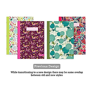 Silvine A4 Notebooks in 4 Assorted Marlene West Designs. 80 Pages, Lined with Margin. Ref NBA4SG [Pack of 12], Summer Garden