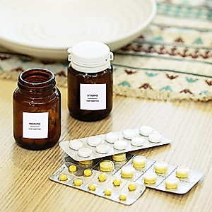 245pcs Home Laundry Cleaning Linens Printed Labels Minimalist Kitchen Bathroom Labels for Storage Easy Read - Writable Waterproof Labels Stickers with Pen(Jars not Included )