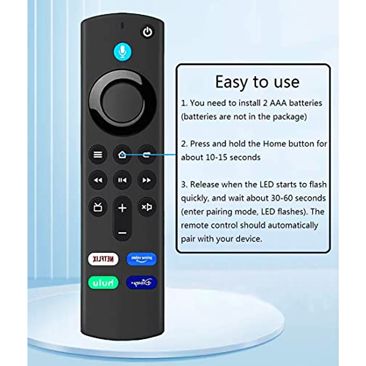 Voice Remote Control L5B83G Replacement for Fire TV (3rd Gen, Pendant Design), Fire TV Lite, Fire TV Stick 4K Max/Bundle (2nd Gen and Later), TV Cube (1st Gen and Later)