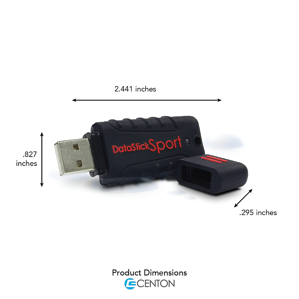 Centon DataStick Sport USB 2.0, 128GB x 1, Black